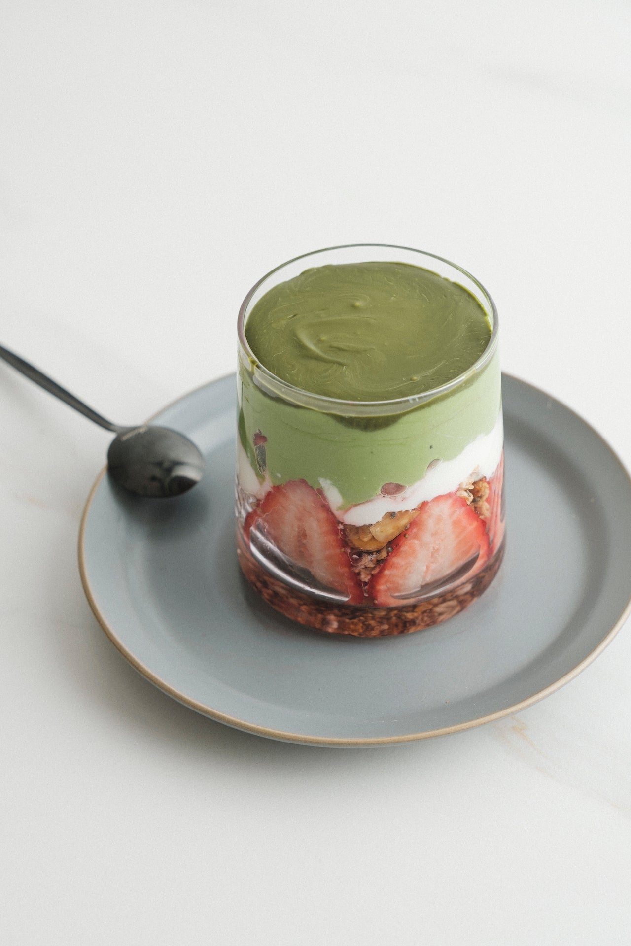 Matcha Yogurt Strawberry Parfait | Nekohama